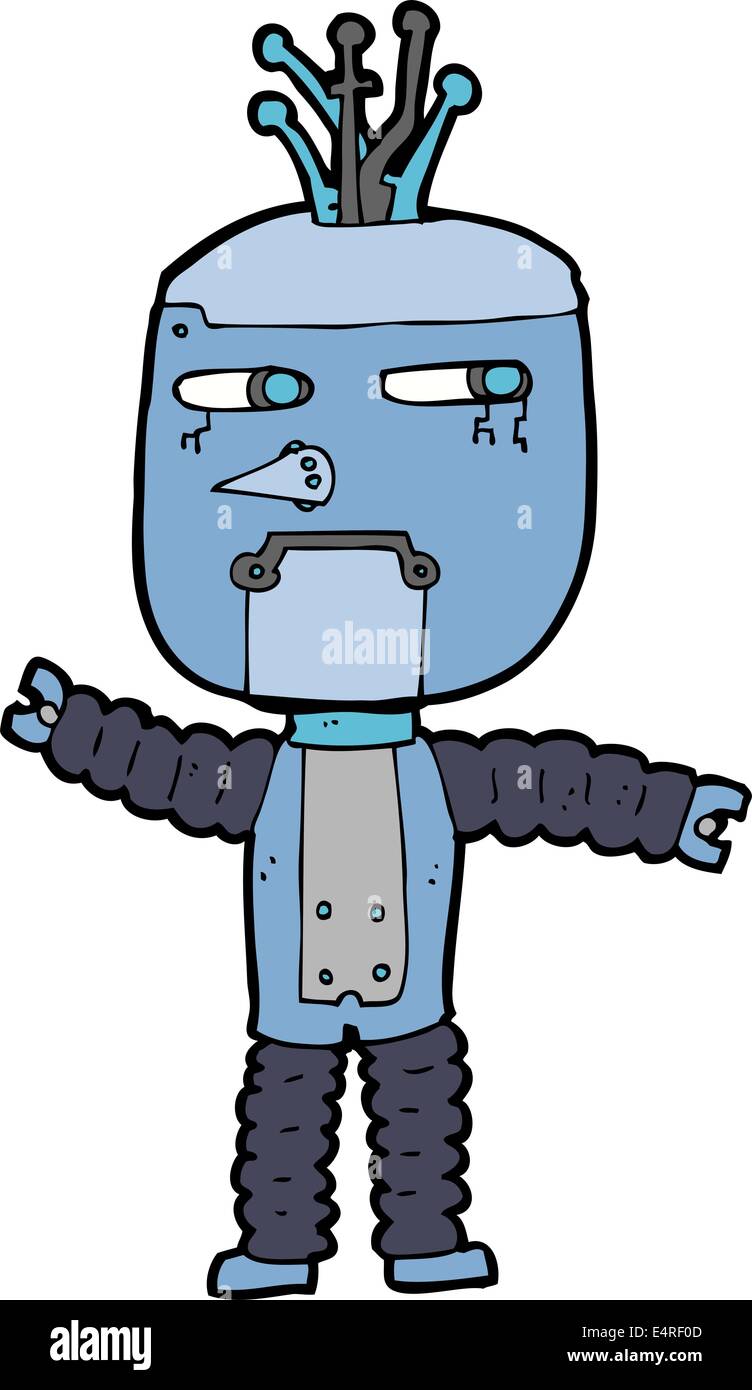 cartoon waving robot Stock Vector Image & Art - Alamy