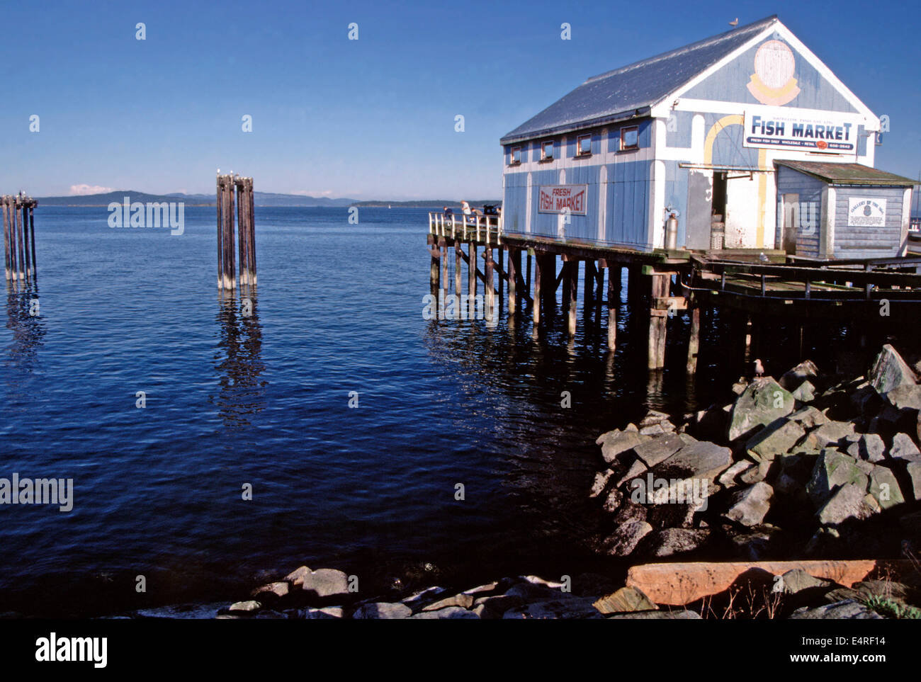 Fish market at Sidney Marina,Vancouver Island,British Columbia Stock ...