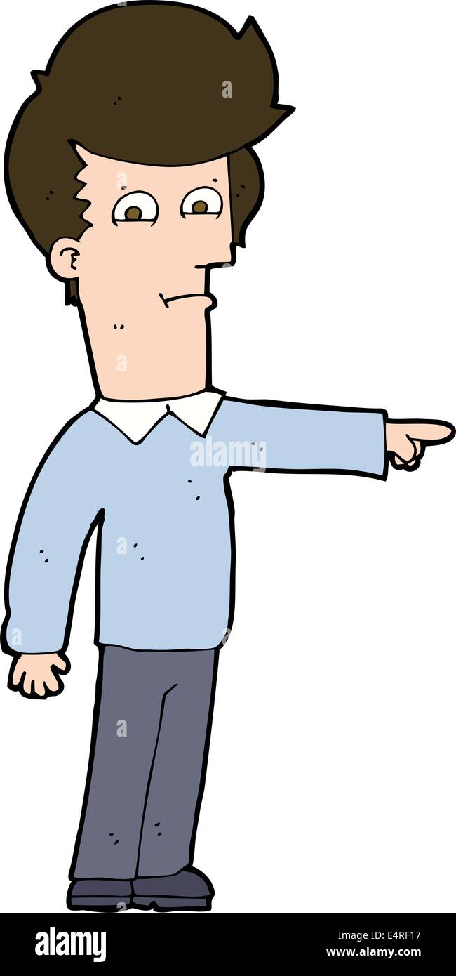 cartoon man pointing Stock Vector Image & Art - Alamy