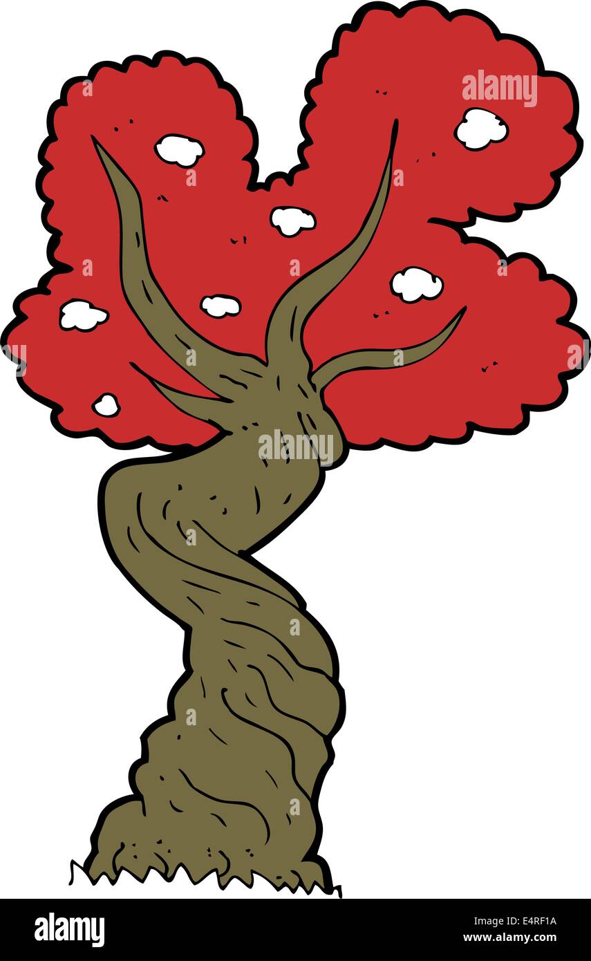 cartoon twisted old tree Stock Vector Image & Art - Alamy