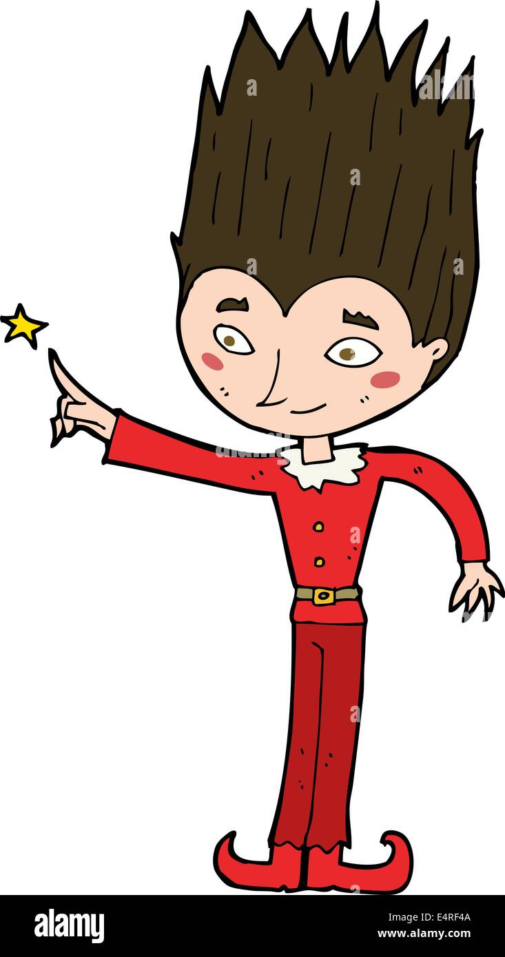 cartoon magic christmas elf Stock Vector Image & Art - Alamy