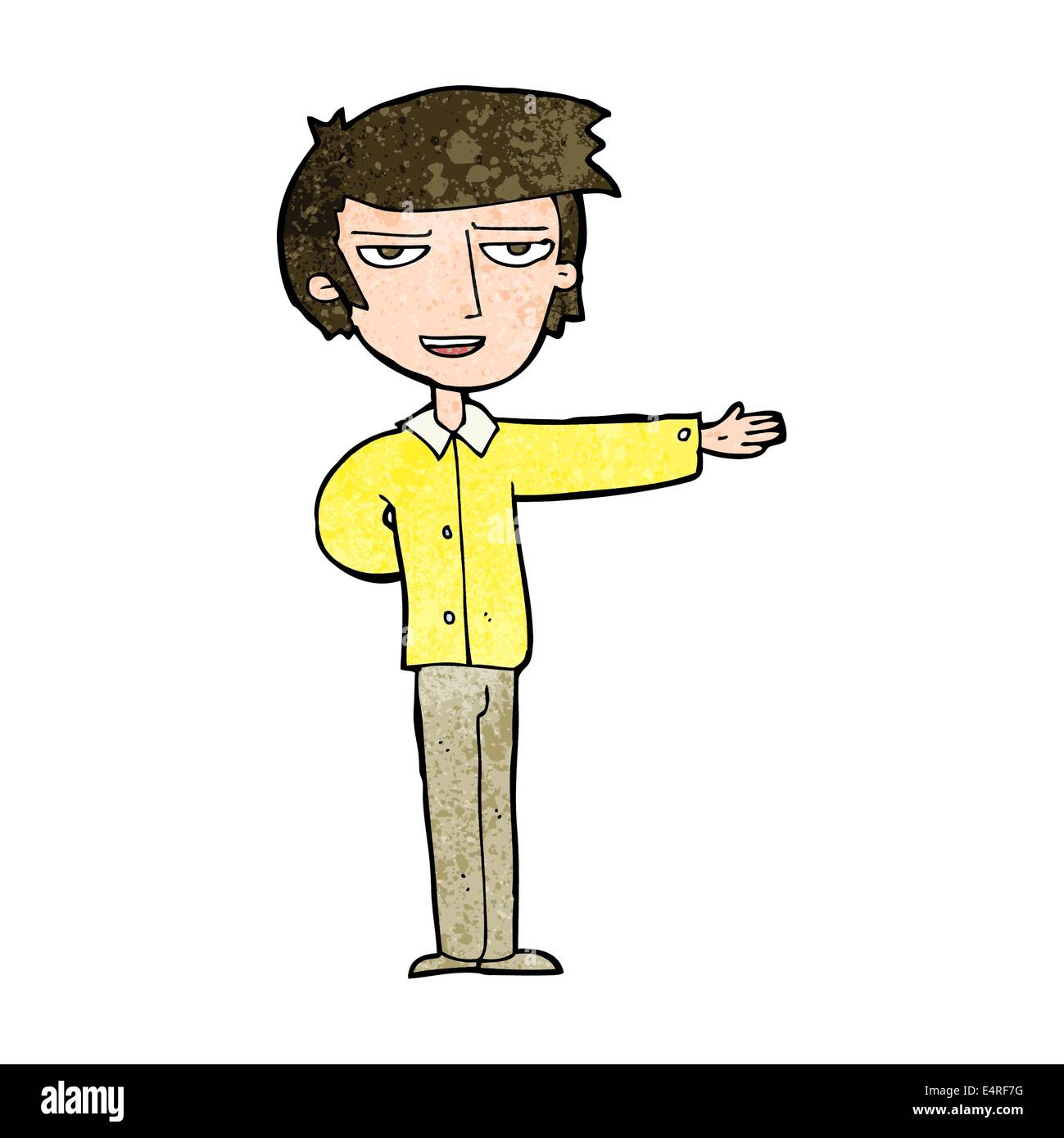 cartoon man gesturing welcome Stock Vector Image & Art - Alamy