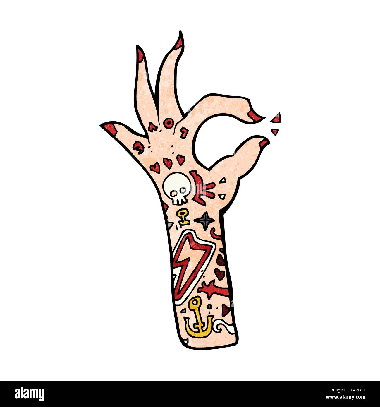 cartoon tattoo arm Stock Vector Image & Art - Alamy
