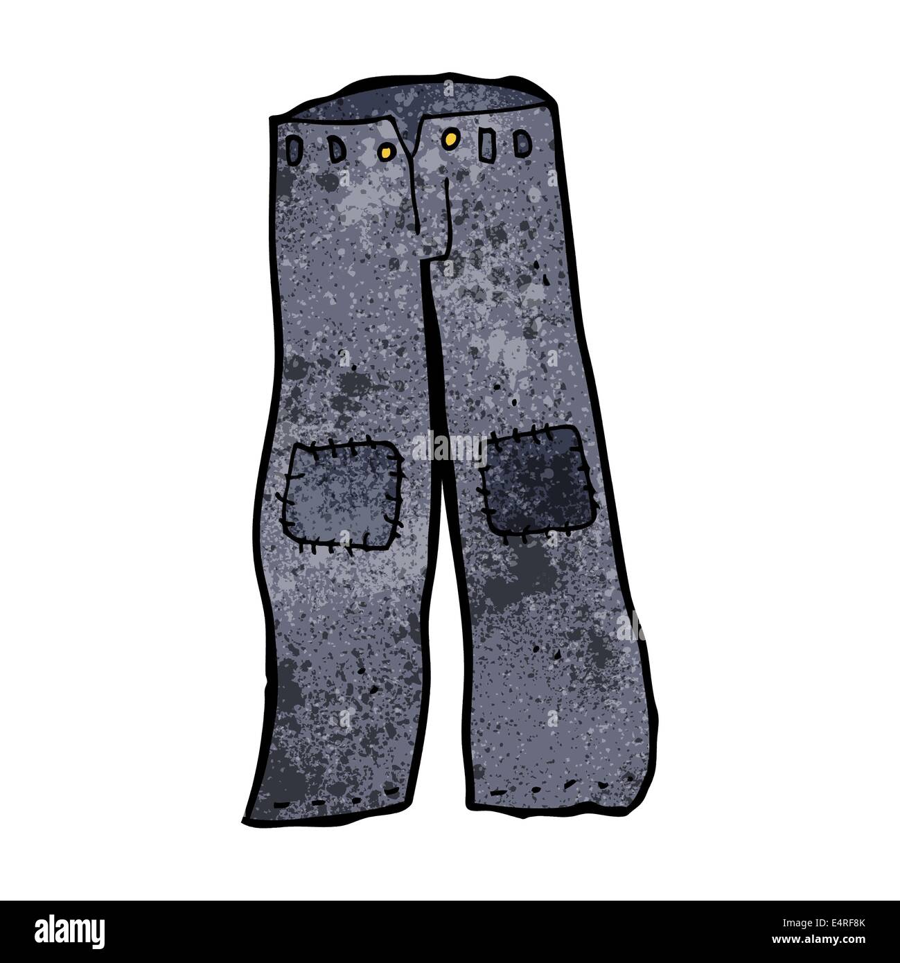 cartoon patched old jeans Stock Vector Image & Art - Alamy