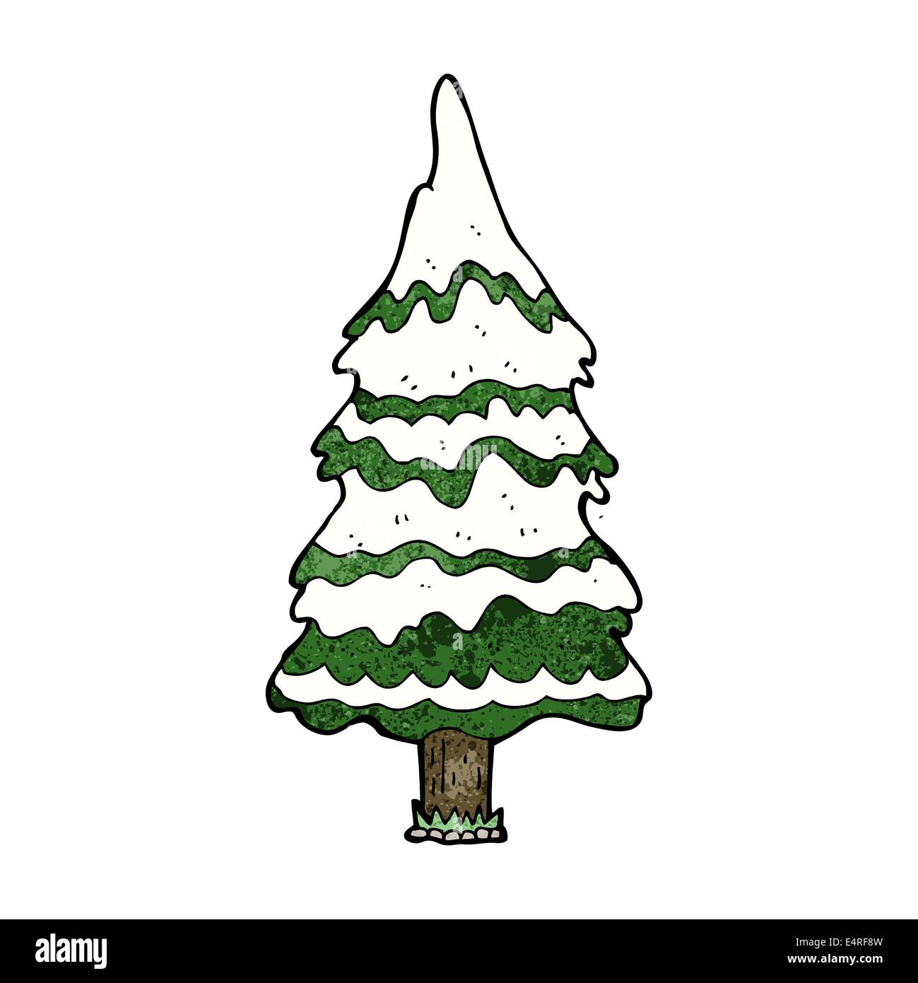 cartoon snowy tree Stock Vector Image & Art - Alamy