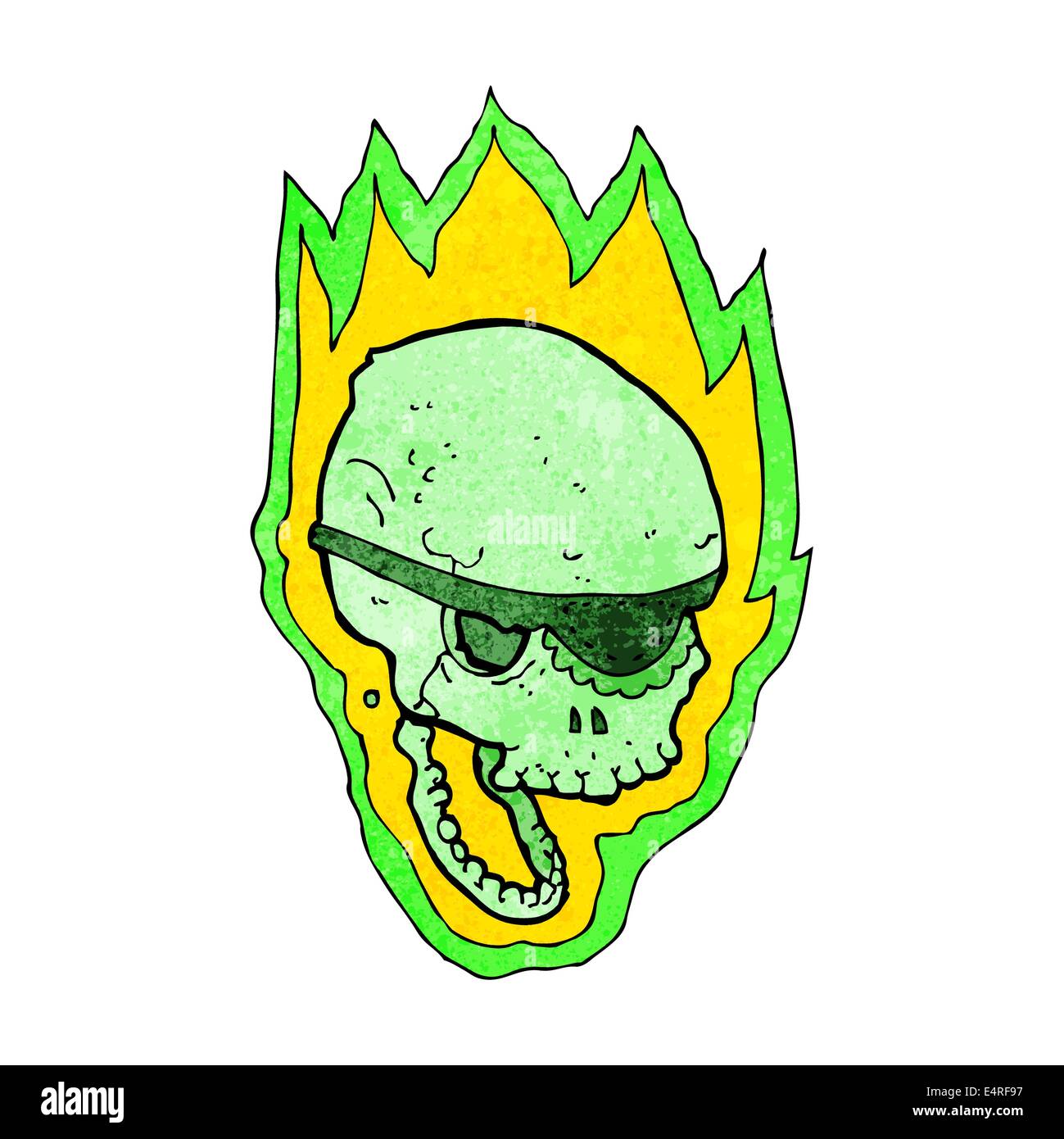 cartoon flaming pirate skull Stock Vector Image & Art - Alamy