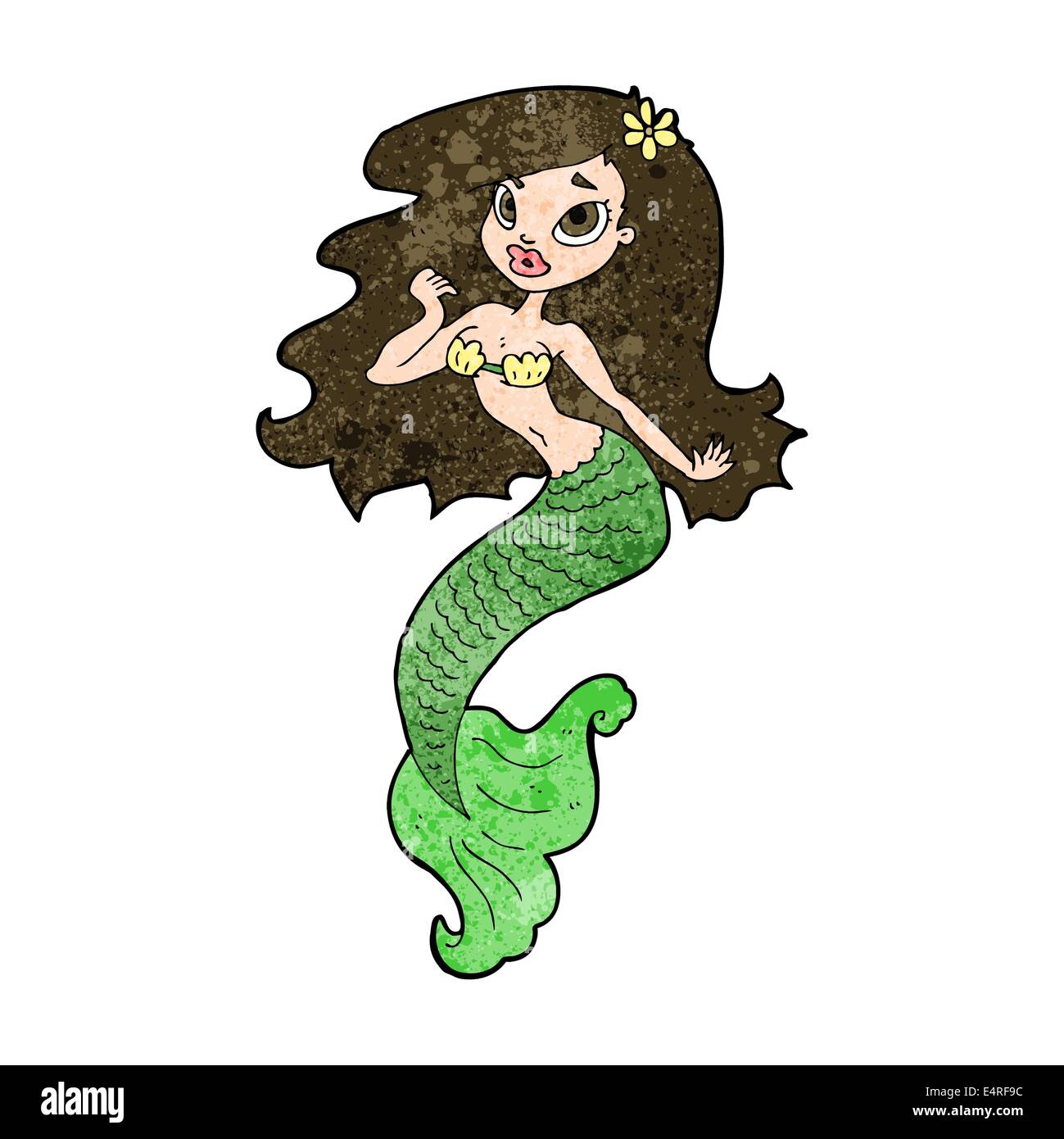cartoon pretty mermaid Stock Vector Image & Art - Alamy