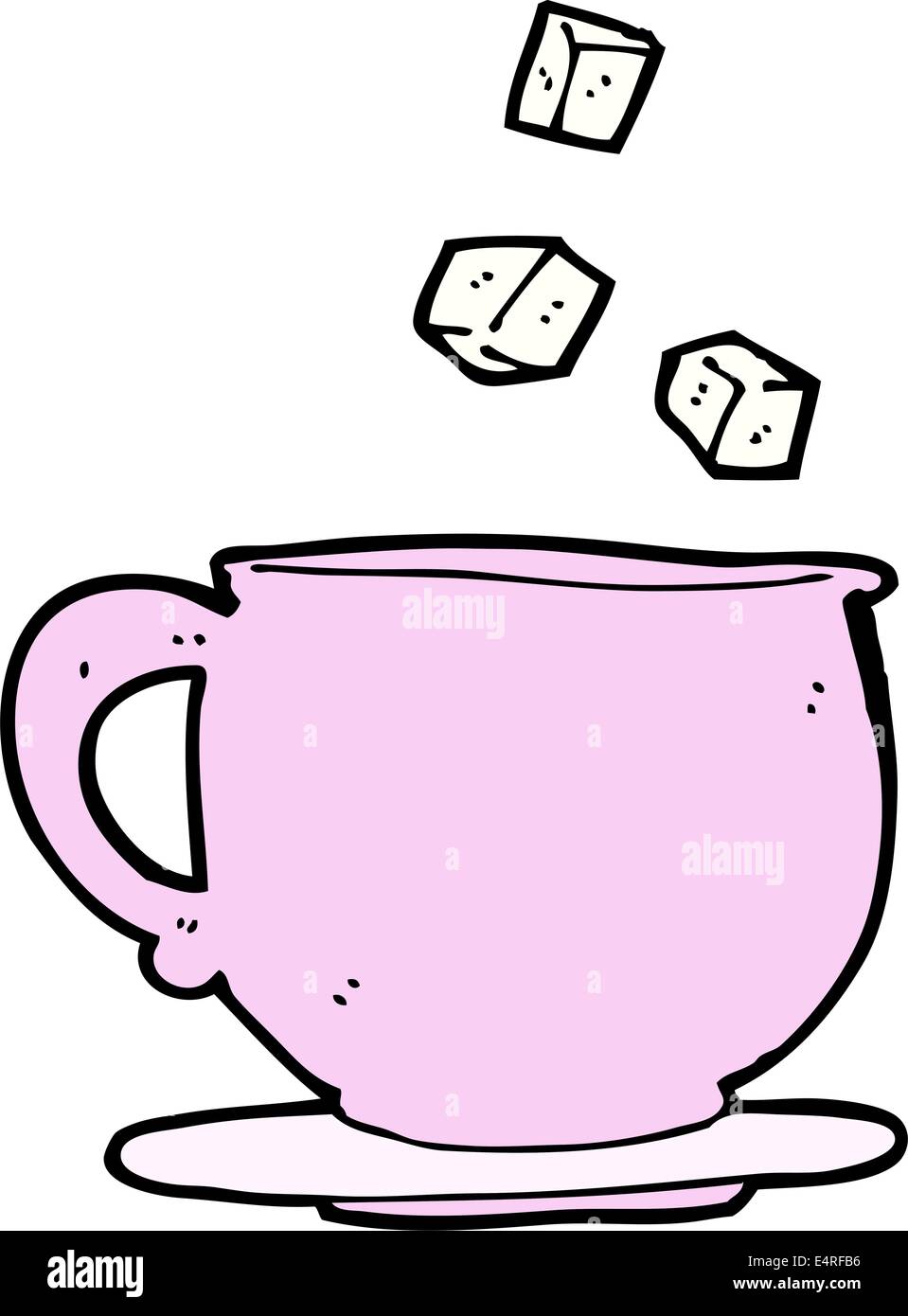 cartoon tea cup with sugar cubes Stock Vector Image & Art - Alamy