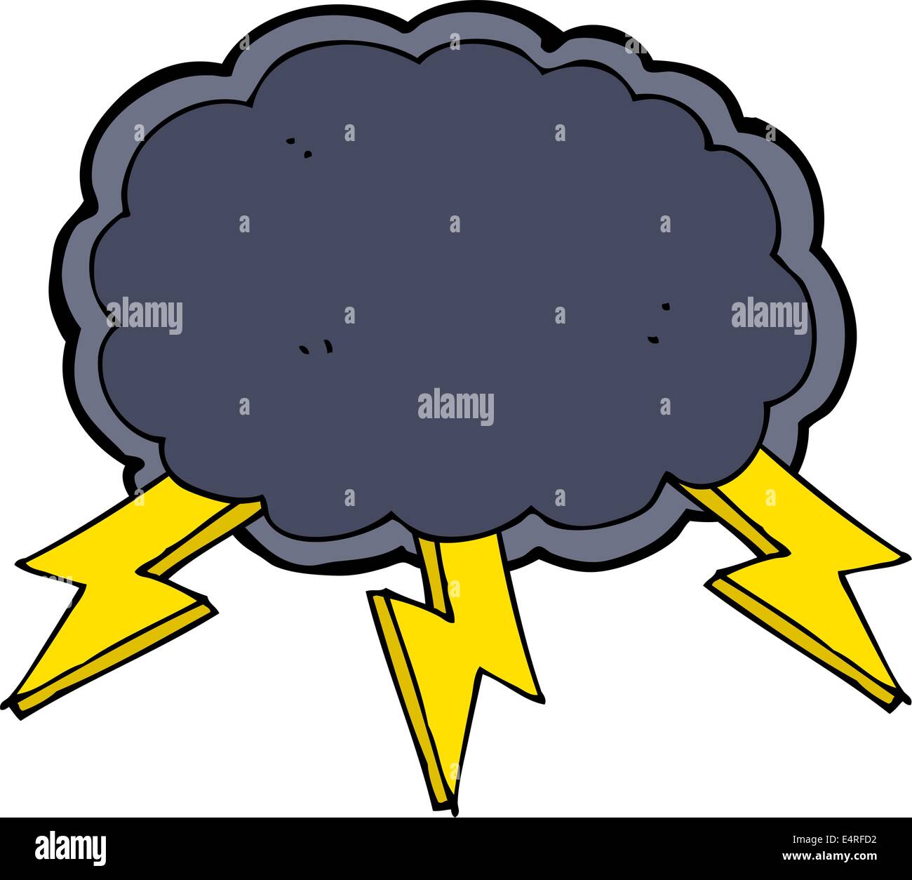 cartoon cloud and lightning bolt symbol Stock Vector Image & Art - Alamy