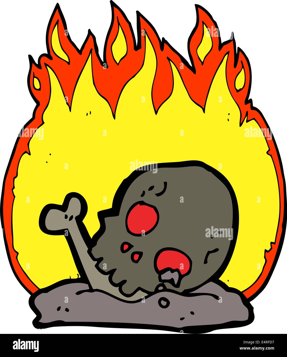 cartoon burning old bones Stock Vector Image & Art - Alamy