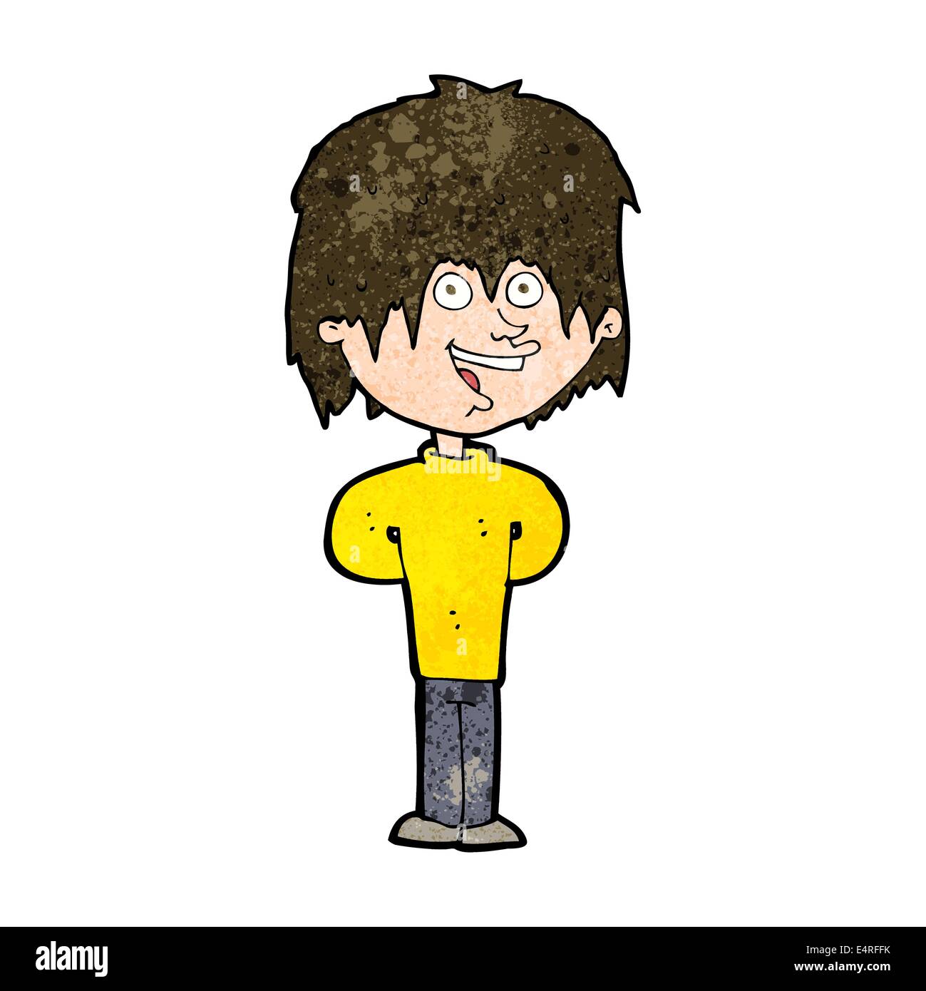 cartoon happy scruffy boy Stock Vector Image & Art - Alamy