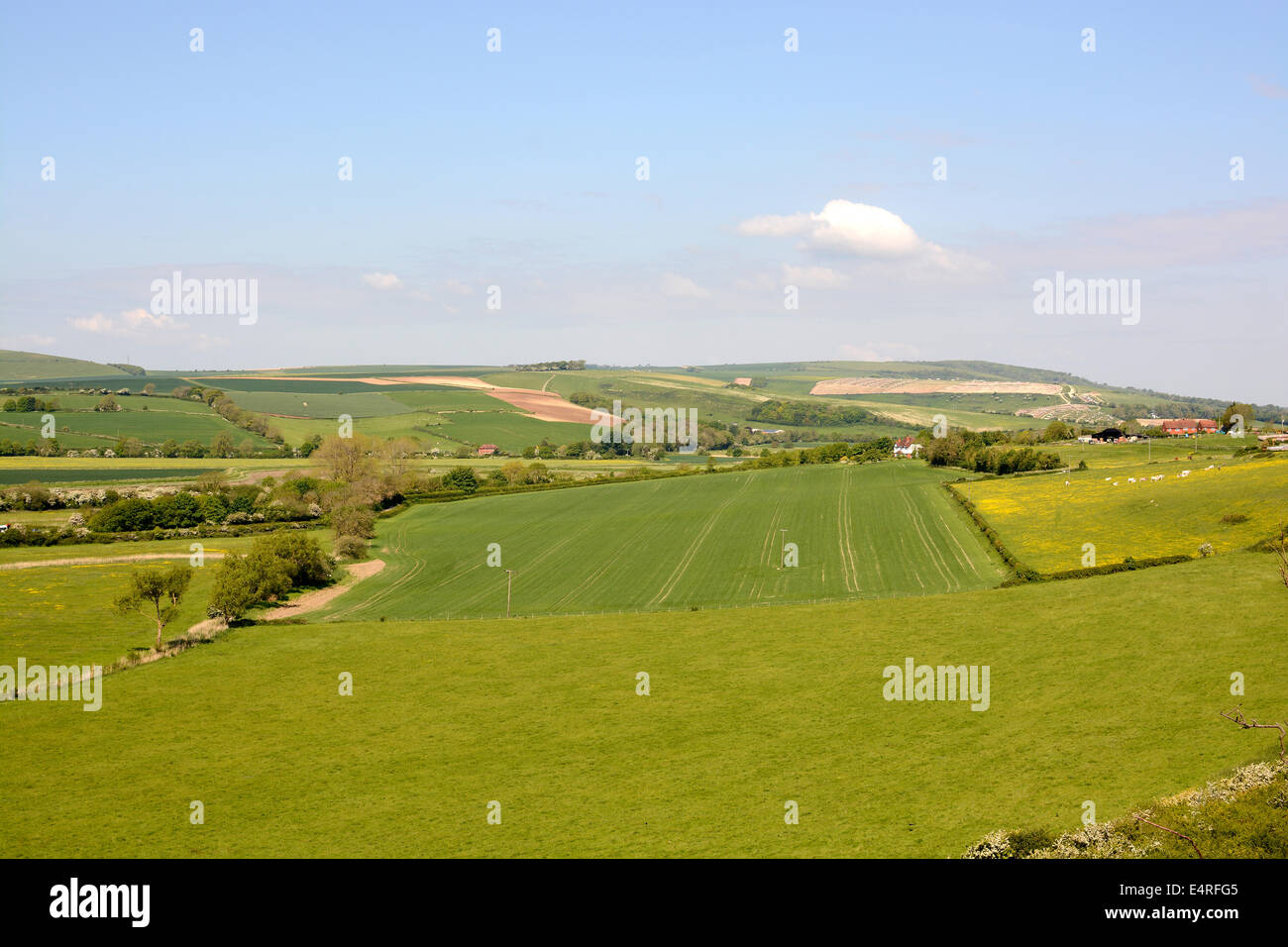 River Adur valley at Shoreham. West Sussex. England. Looking North ...
