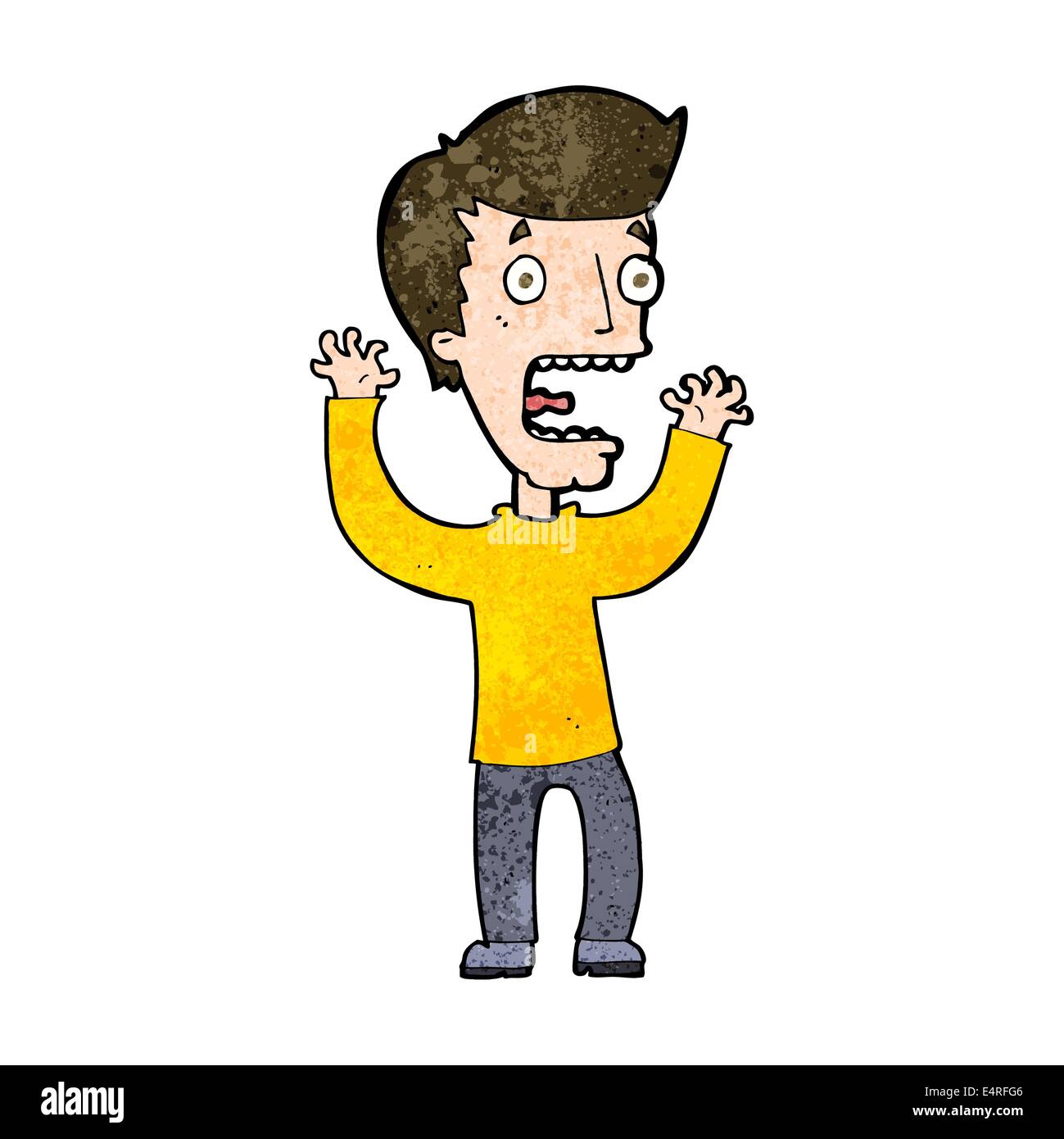 cartoon frightened man Stock Vector Image & Art - Alamy