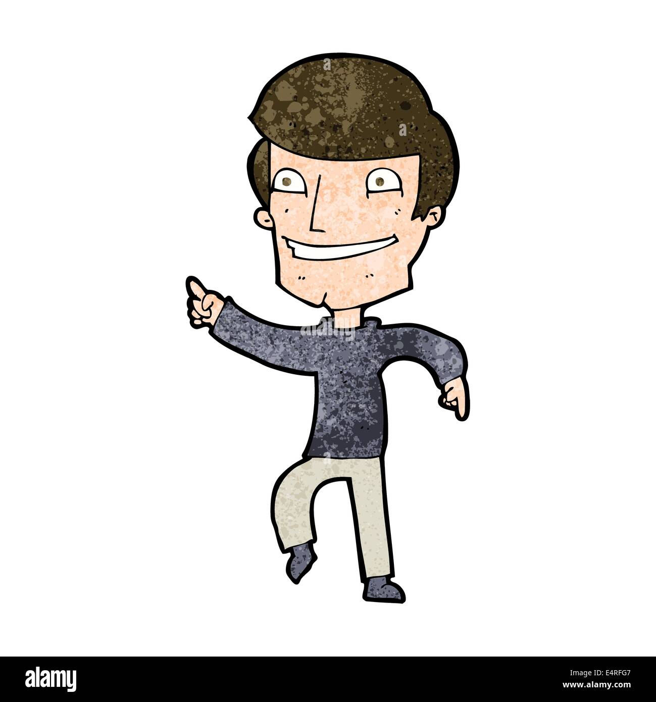 cartoon happy man pointing Stock Vector Image & Art - Alamy