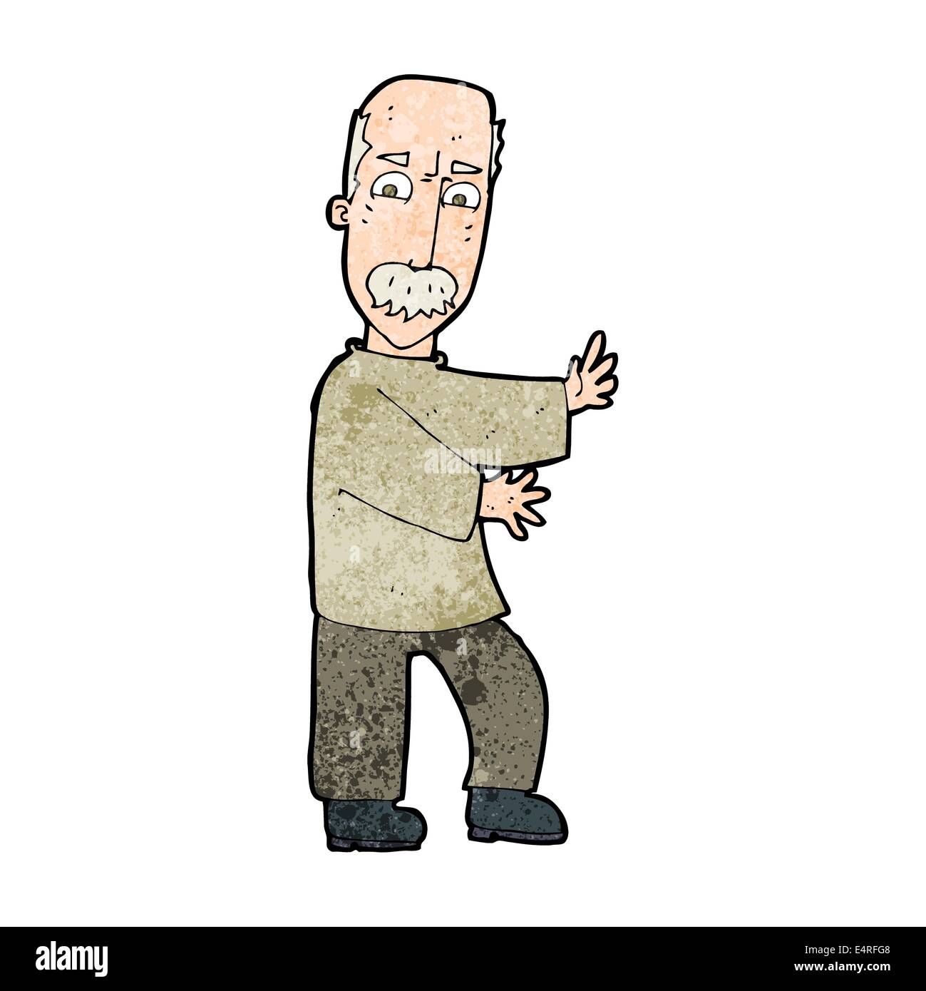 cartoon angry old man Stock Vector Image & Art - Alamy
