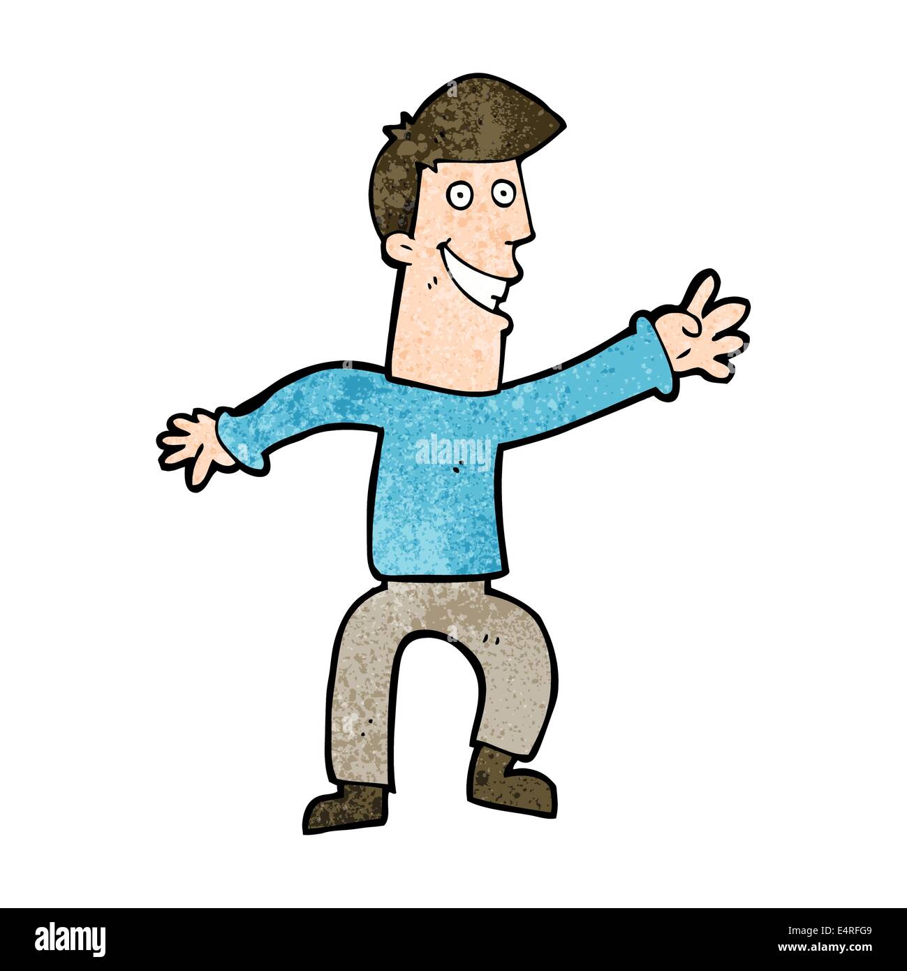 cartoon happy man dancing Stock Vector Image & Art - Alamy