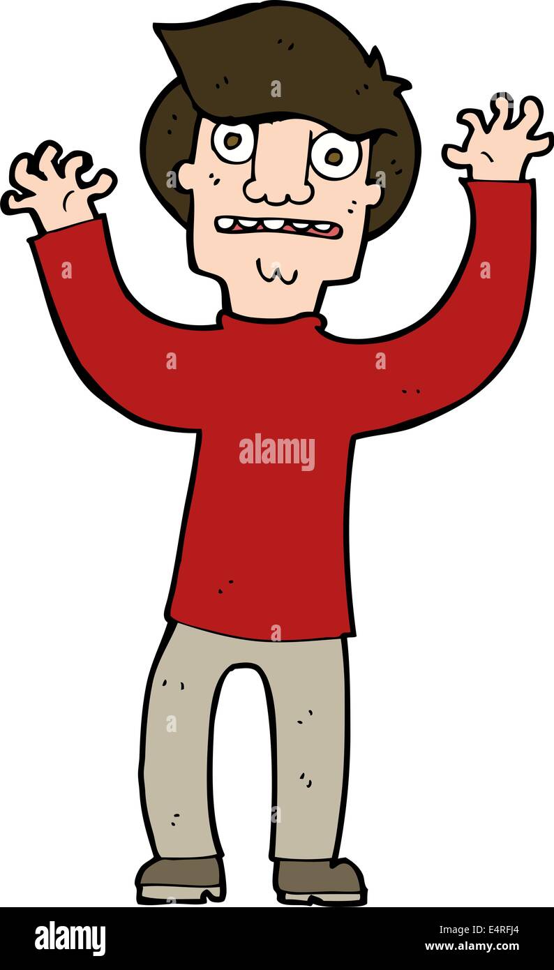 cartoon terrified man Stock Vector Image & Art - Alamy