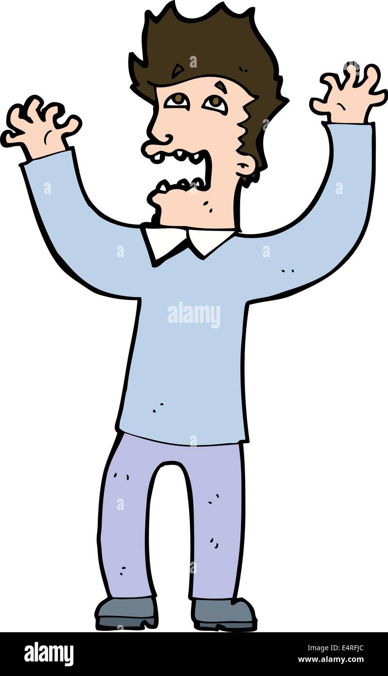 cartoon terrified man Stock Vector Image & Art - Alamy