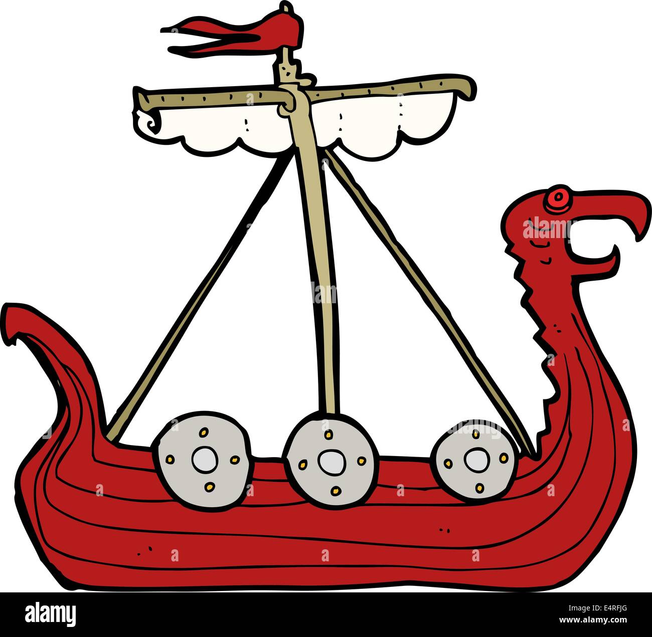 cartoon viking ship Stock Vector Image & Art - Alamy