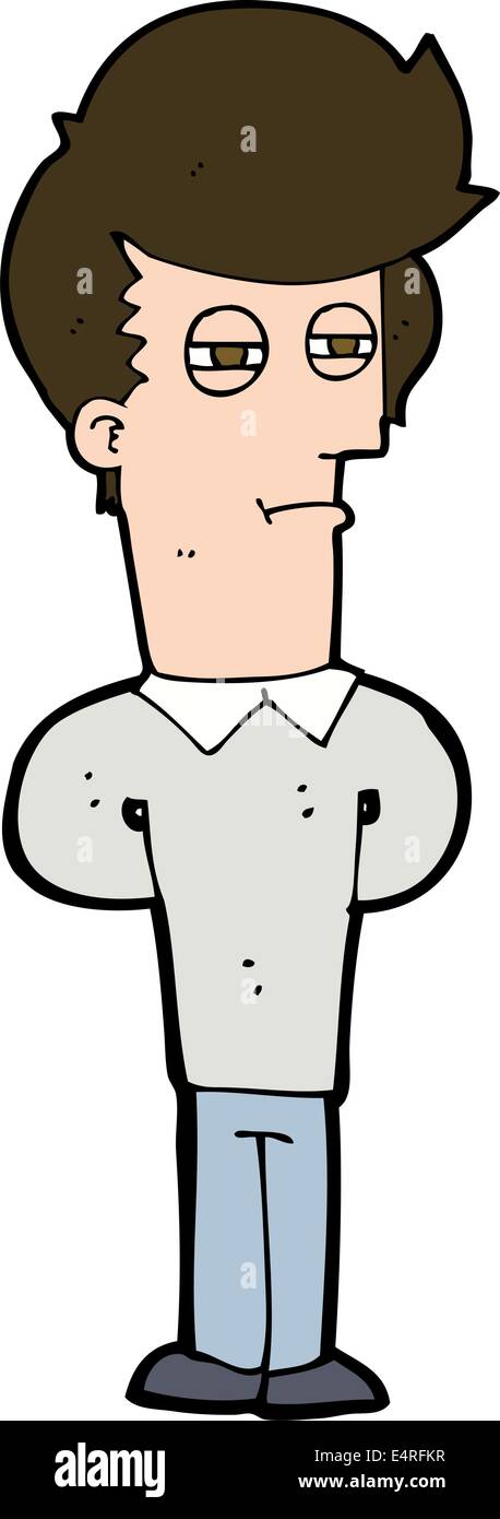 cartoon jaded man Stock Vector Image & Art - Alamy