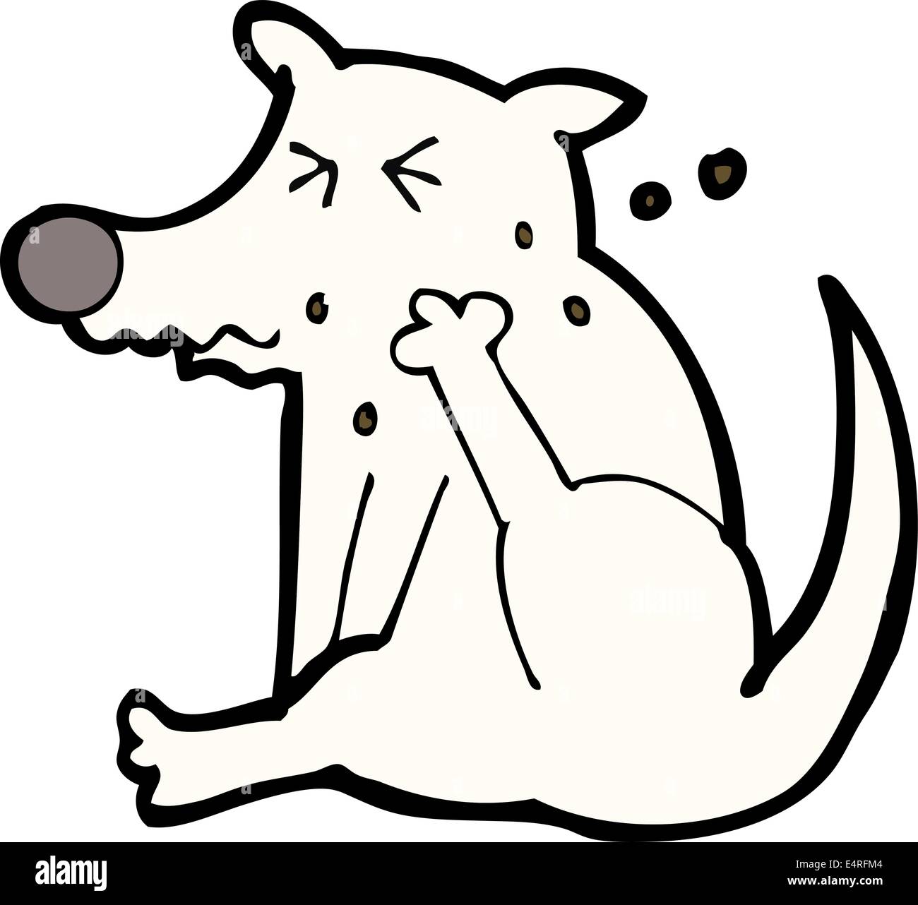 cartoon dog scratching Stock Vector Image & Art - Alamy
