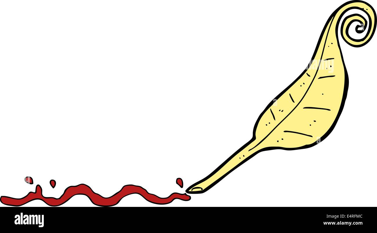 cartoon feather quill Stock Vector Image & Art - Alamy