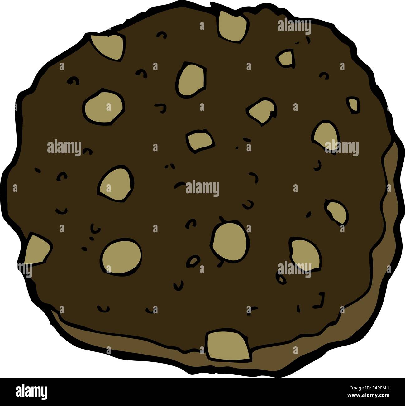 Retro chocolate chip cookie Stock Vector Images - Alamy