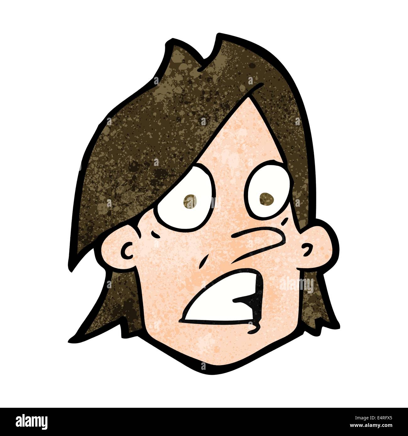 cartoon frightened face Stock Vector Image & Art - Alamy