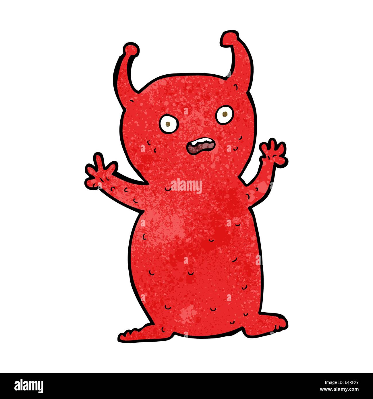 cartoon funny little alien Stock Vector Image & Art - Alamy