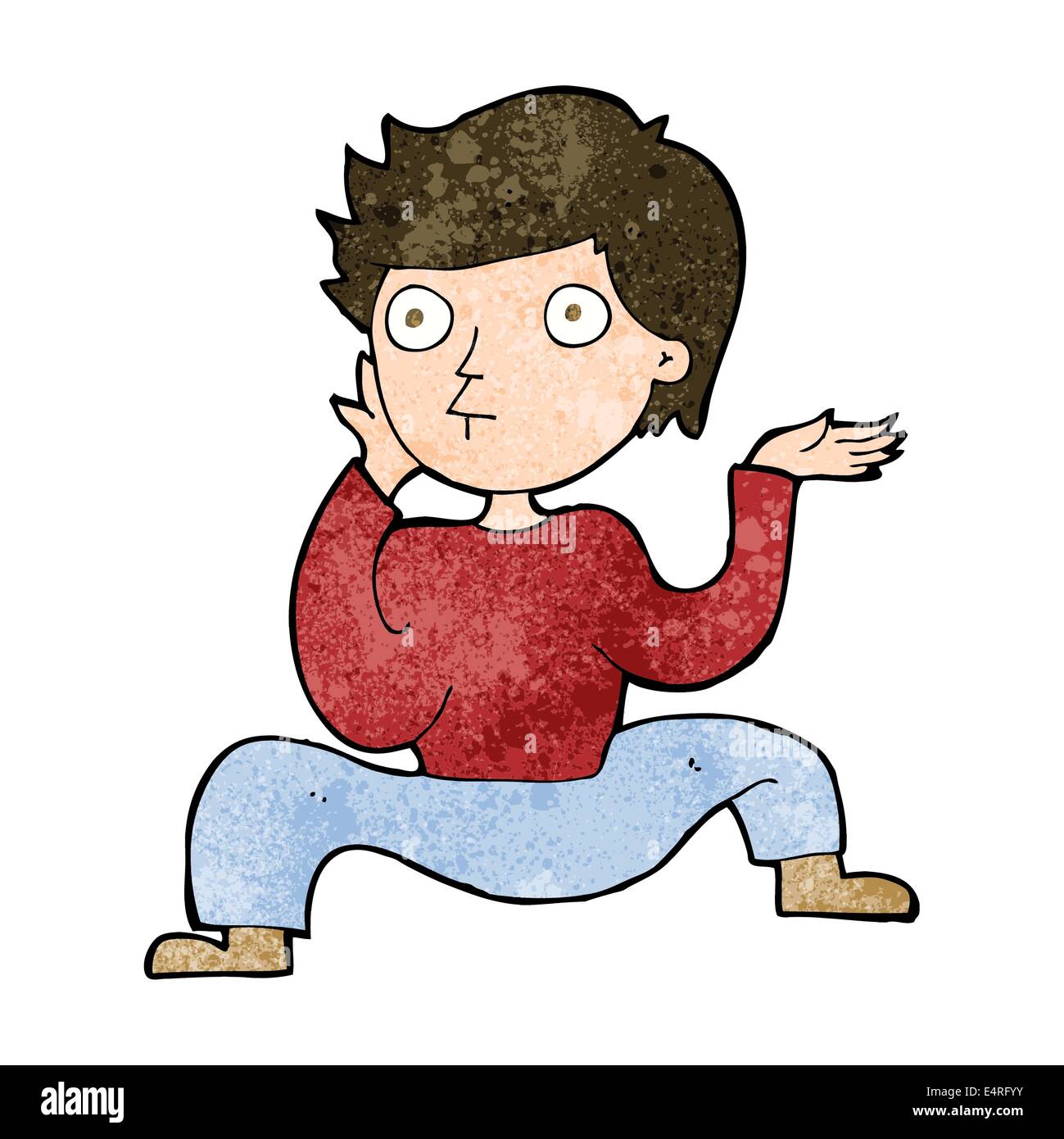 Cartoon boy doing crazy dance hi-res stock photography and images - Alamy