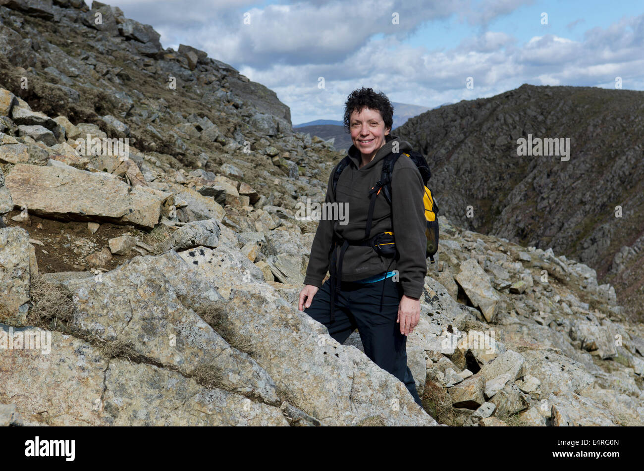 On Great Gable in the English Lake District.rock Stock Photo - Alamy