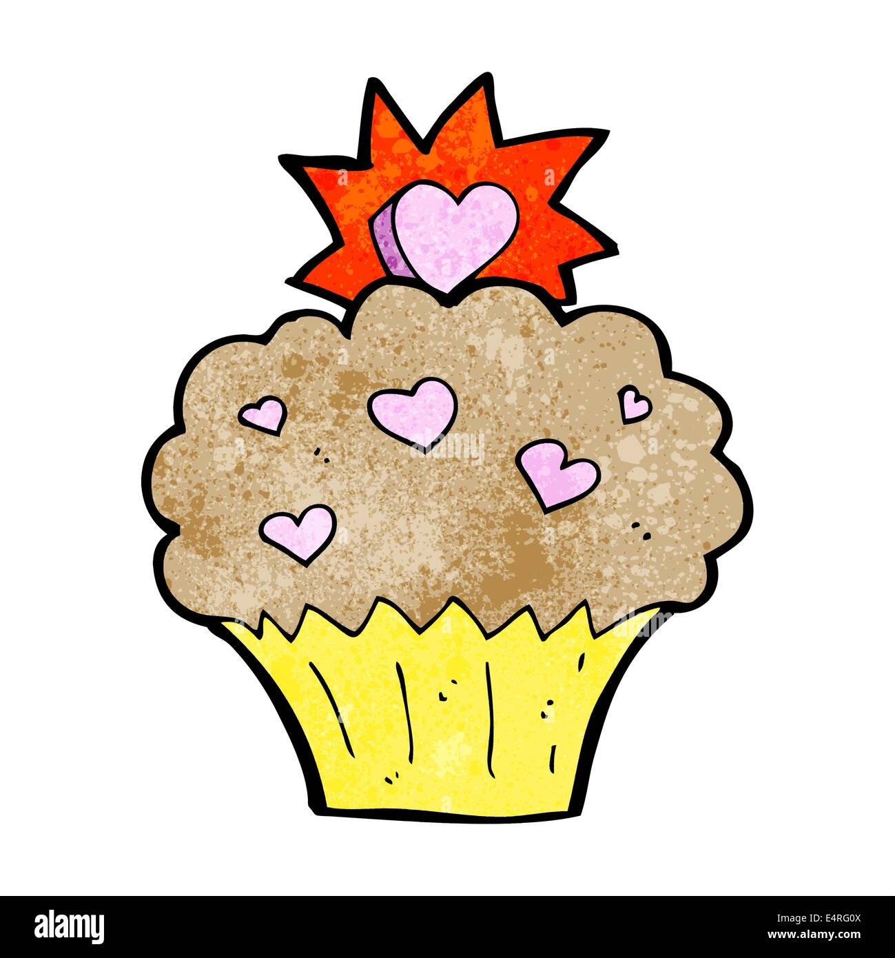 cartoon love heart cupcake Stock Vector Image & Art - Alamy