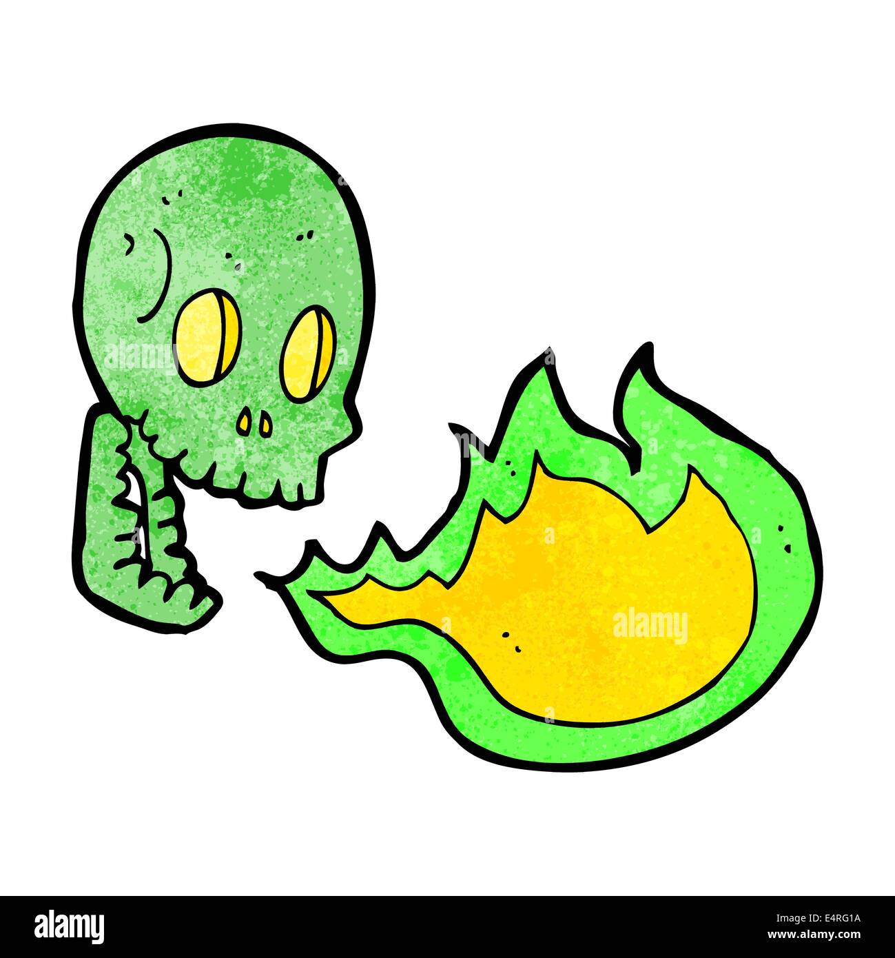 cartoon fire breathing skull Stock Vector Image & Art - Alamy