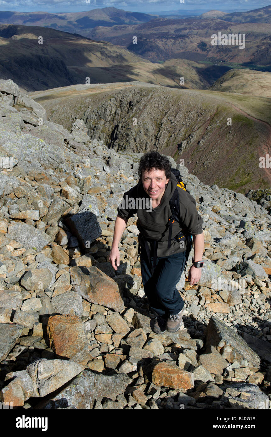 On Great Gable in the English Lake District.rock Stock Photo - Alamy