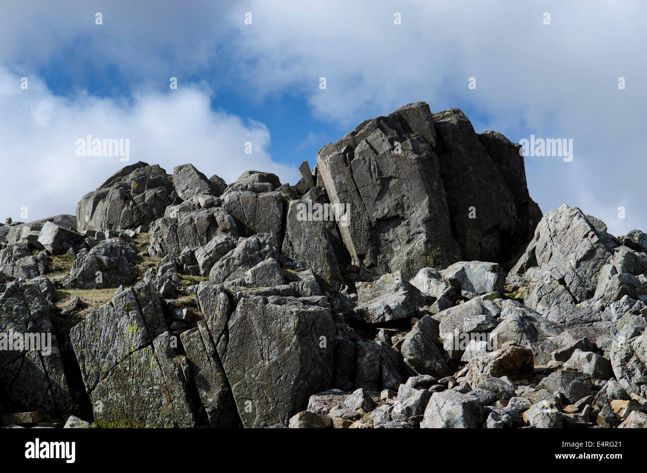 On Great Gable in the English Lake District.rock Stock Photo - Alamy