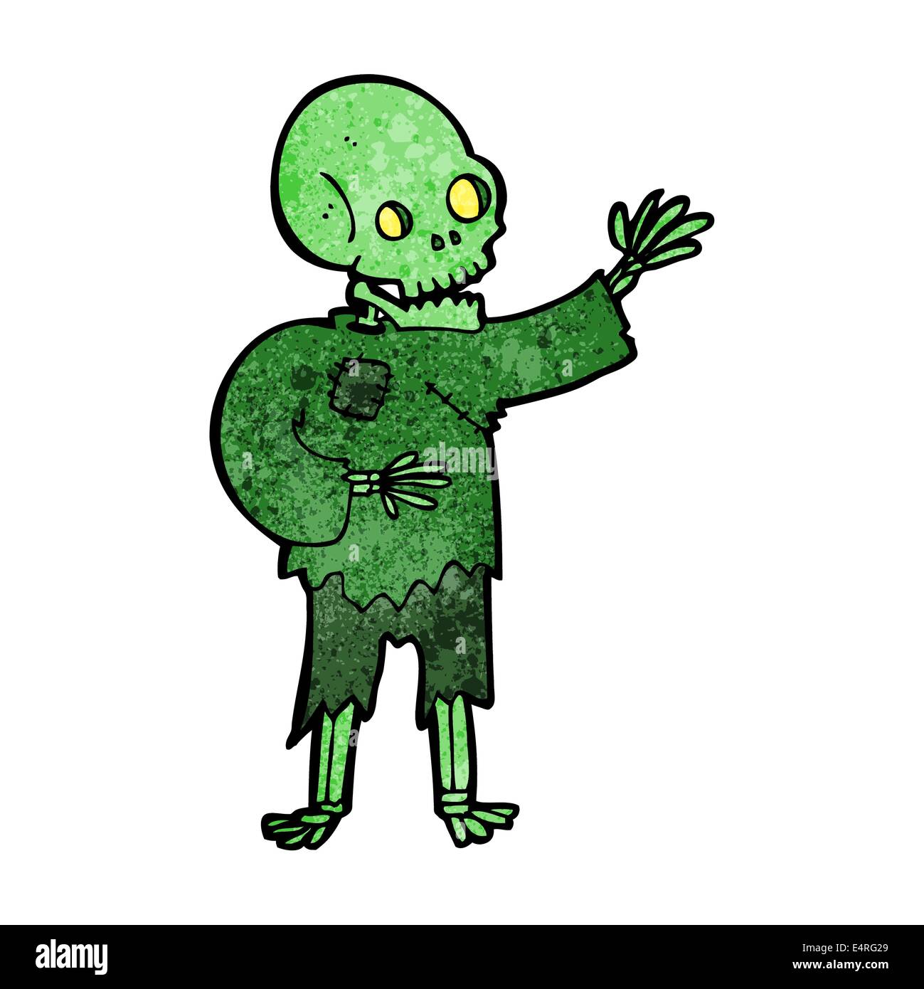 Drawing cute cartoon waving skeleton hi-res stock photography and ...