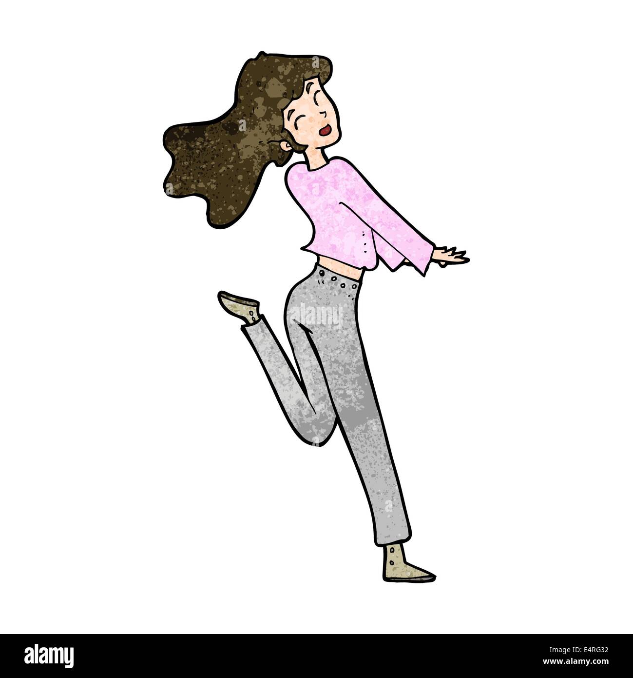 Woman kicking leg Stock Vector Images - Alamy