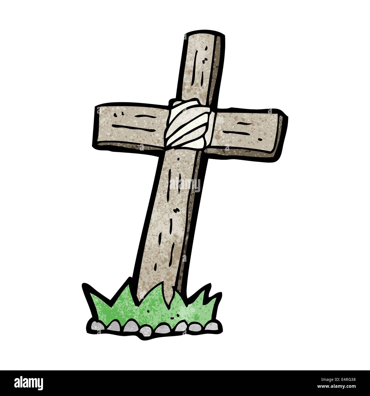 cartoon wooden cross grave Stock Vector Image & Art - Alamy