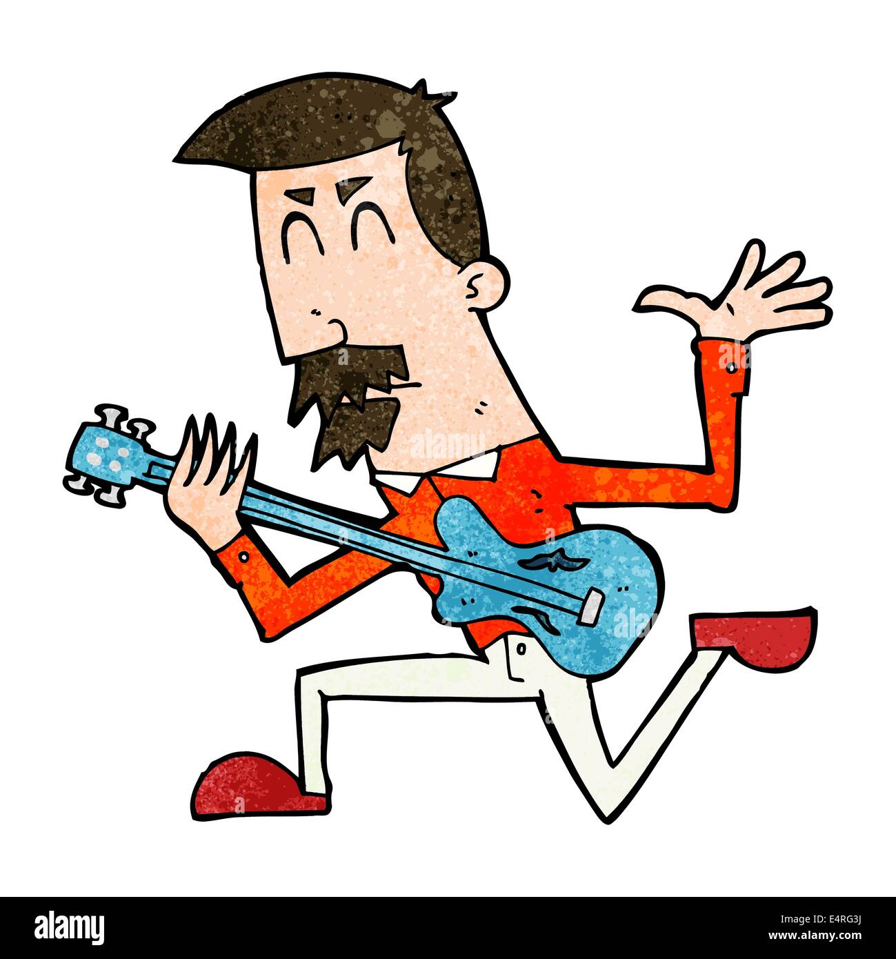 Cartoon man playing electric guitar hi-res stock photography and images ...