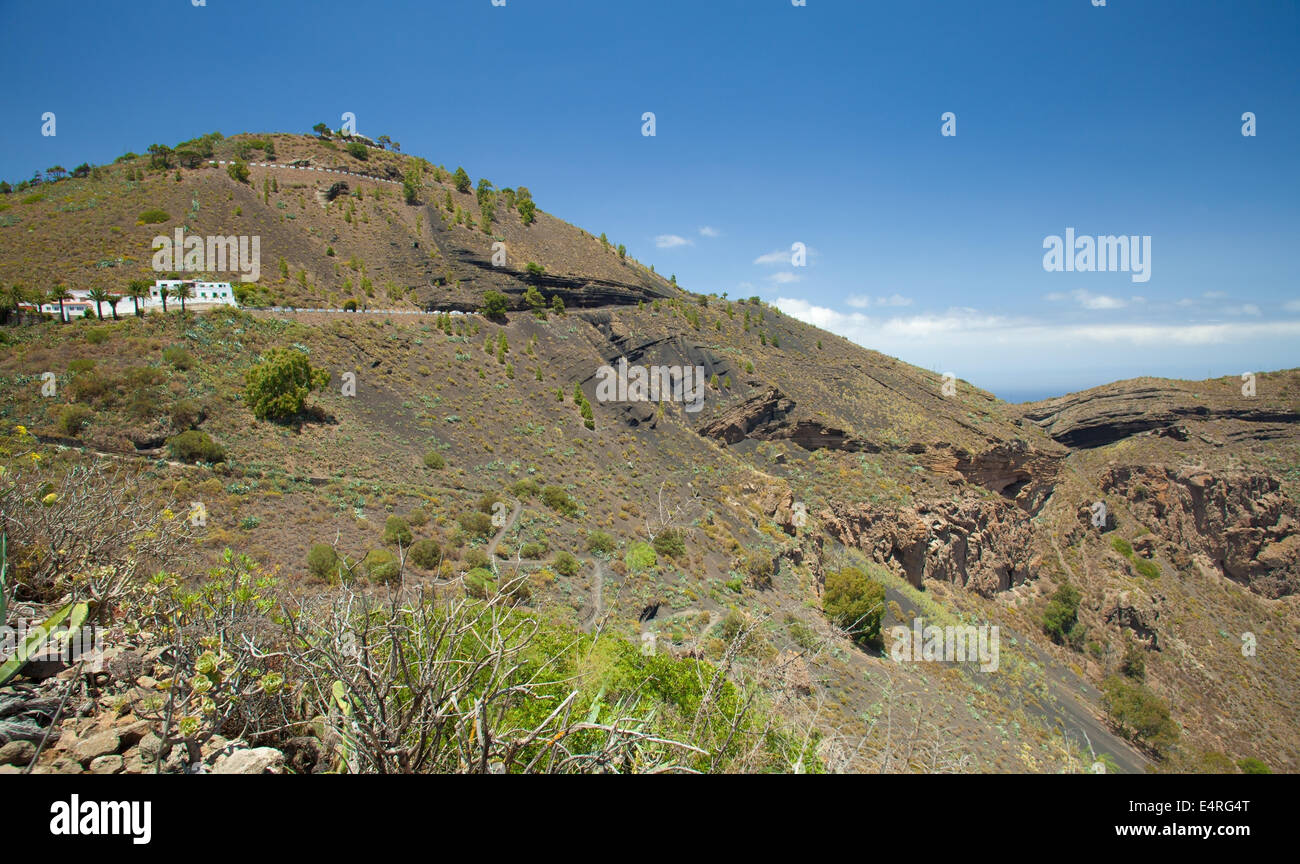 Caldera de Bandama, volcanic caldera, Inland Gran Canaria Stock Photo ...