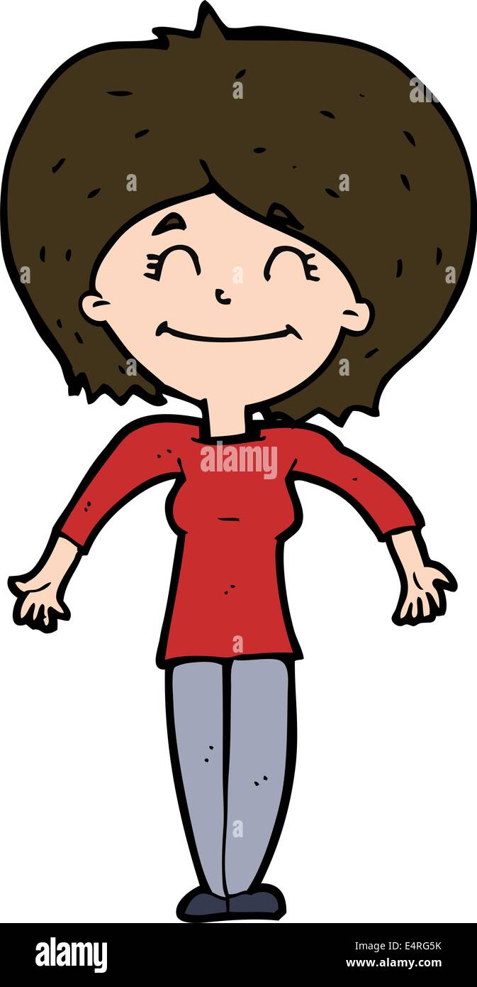 cartoon woman shrugging shoulders Stock Vector Image & Art - Alamy