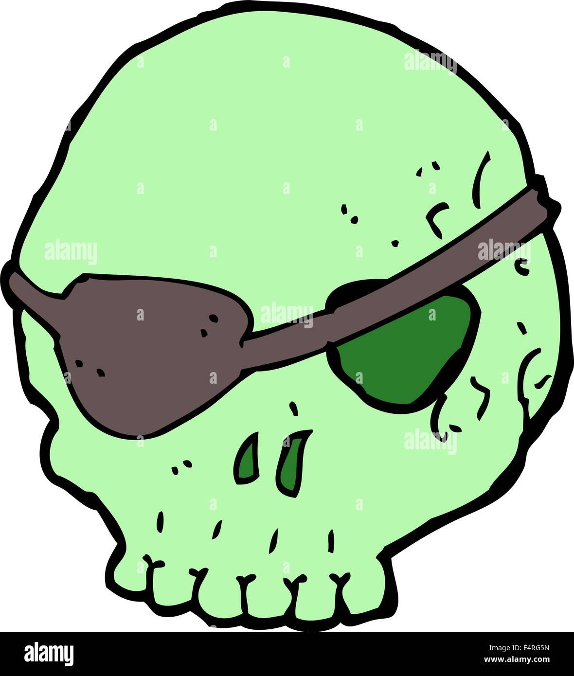 cartoon skull with eye patch Stock Vector Image & Art - Alamy