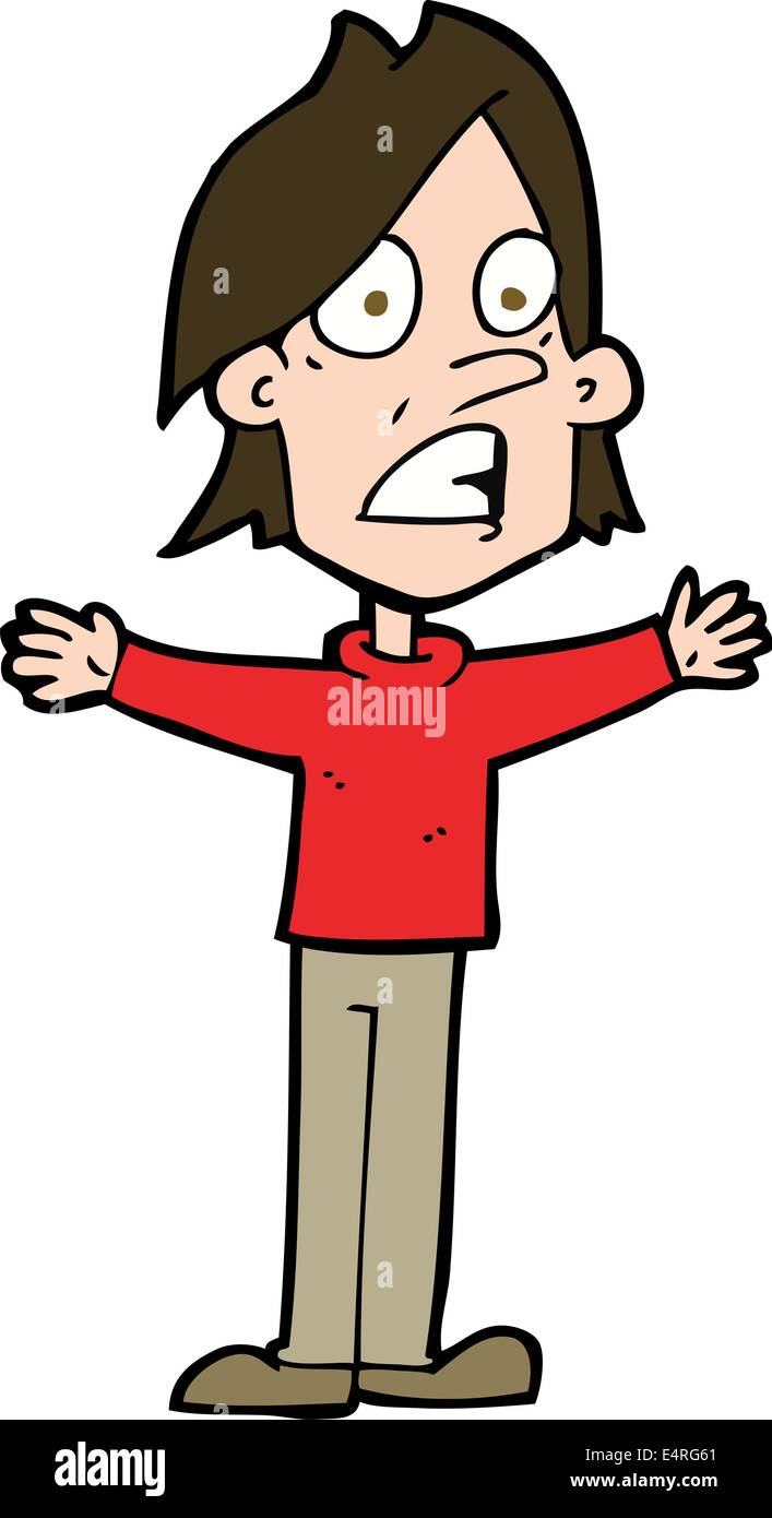 cartoon frightened man Stock Vector Image & Art - Alamy