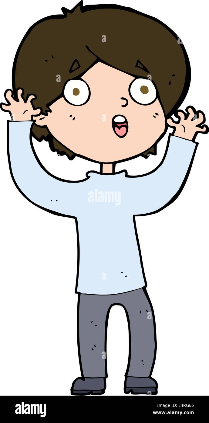 cartoon frightened man Stock Vector Image & Art - Alamy