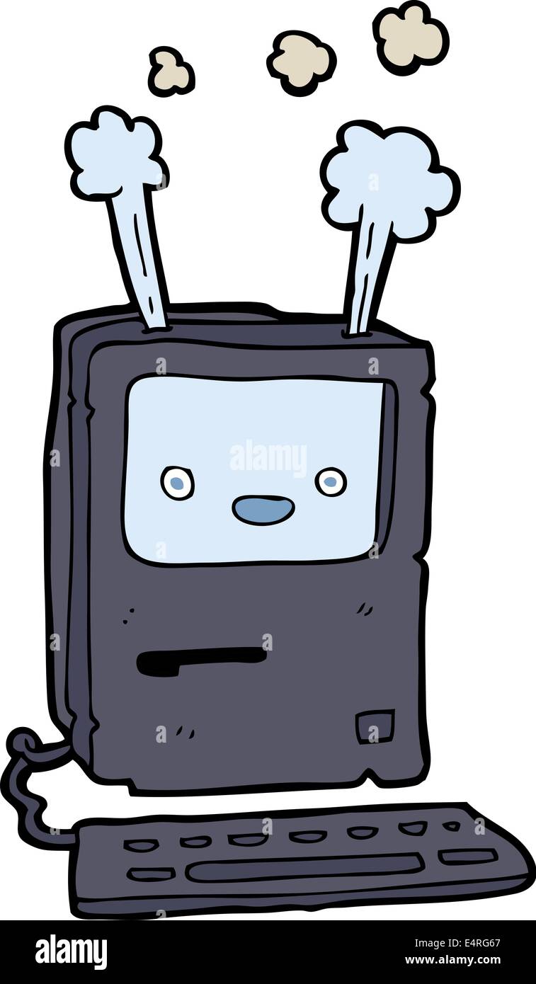 cartoon old computer Stock Vector Image & Art - Alamy