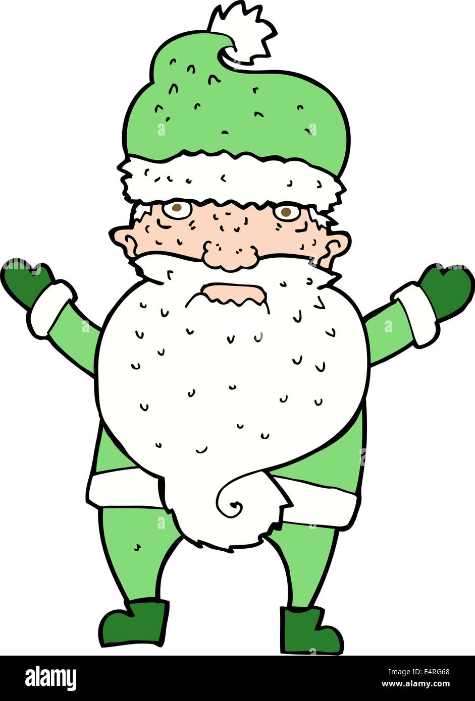 Cartoon grumpy santa Stock Vector Images - Alamy