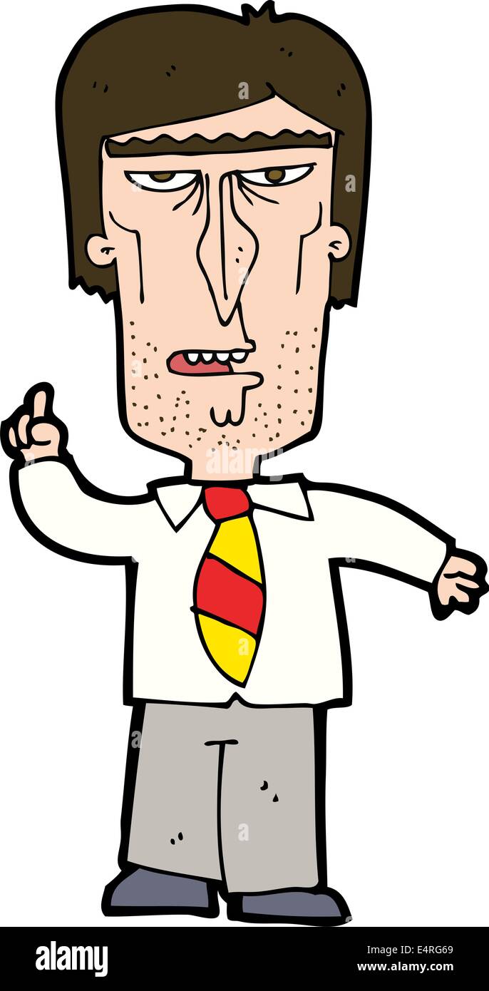 cartoon grumpy boss Stock Vector Image & Art - Alamy