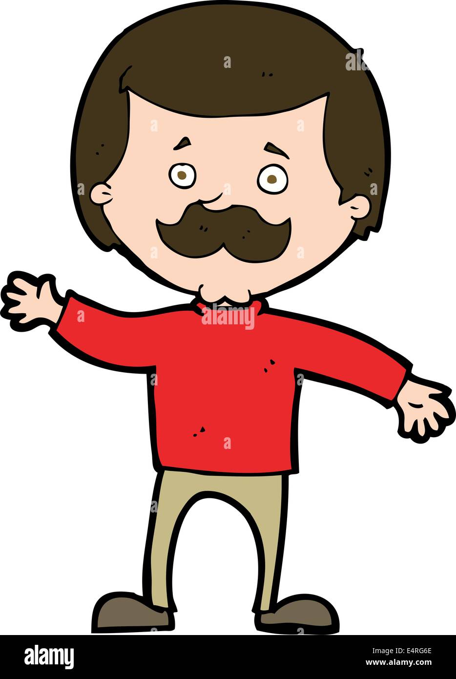 cartoon dad waving Stock Vector Image & Art - Alamy