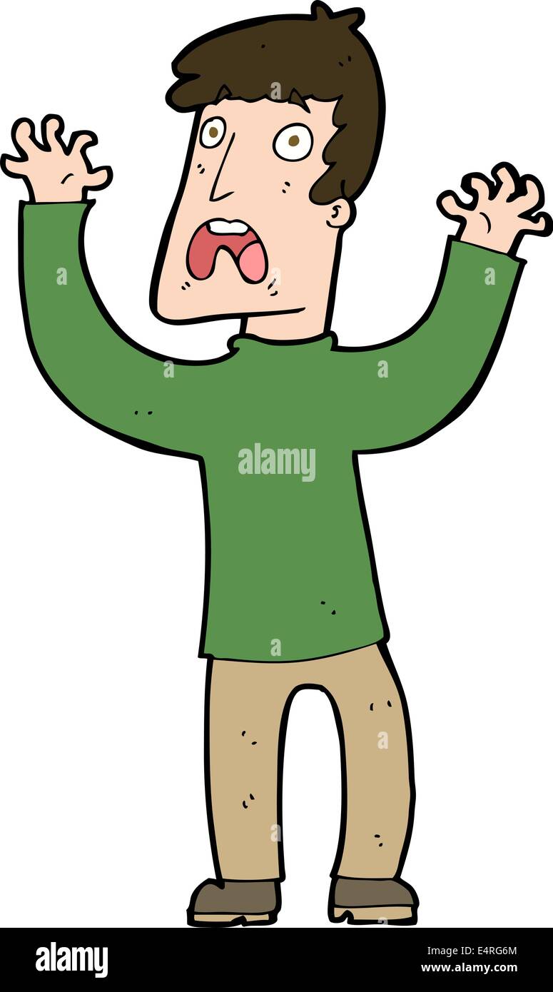 cartoon frightened man Stock Vector Image & Art - Alamy
