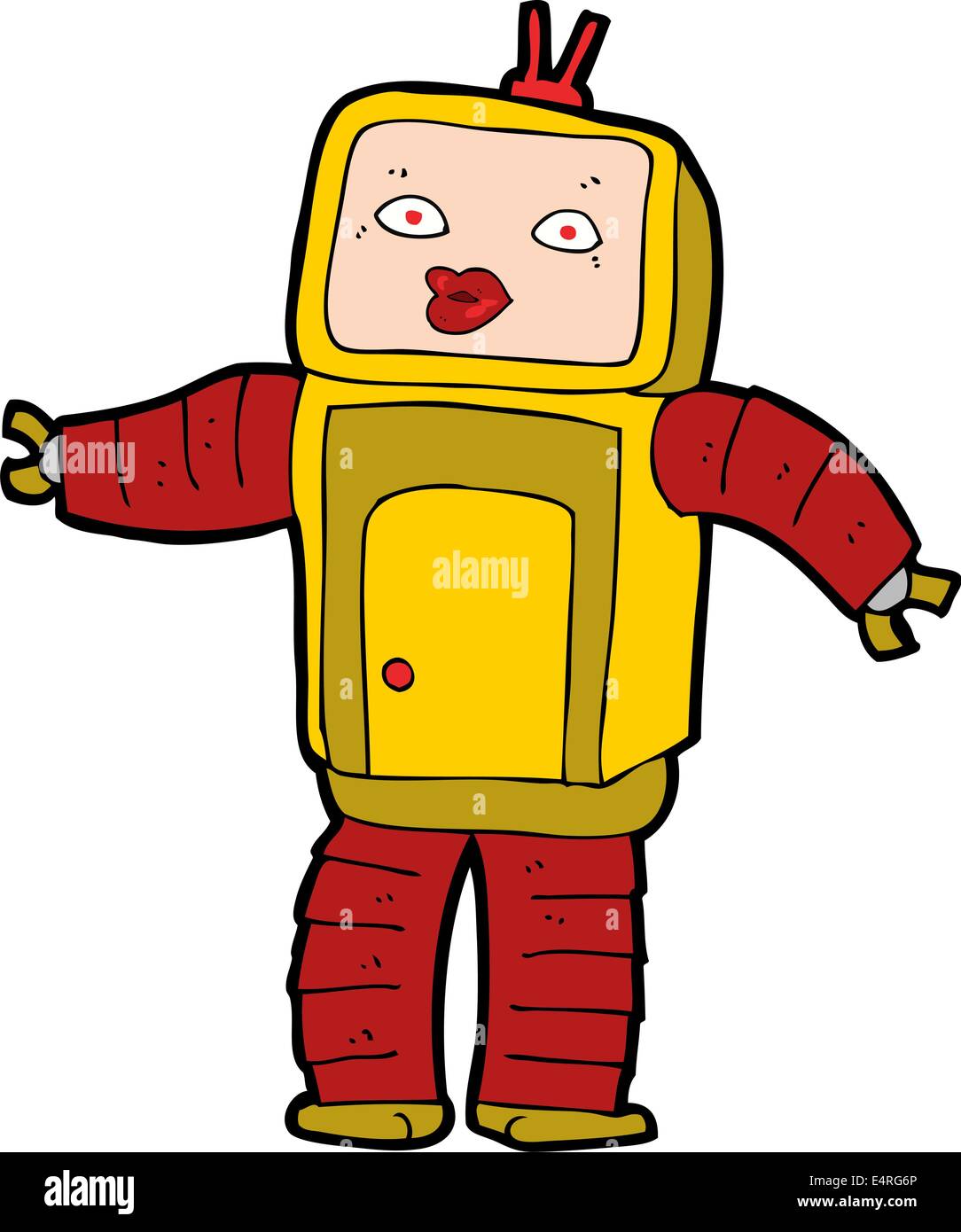 funny cartoon robot Stock Vector Image & Art - Alamy